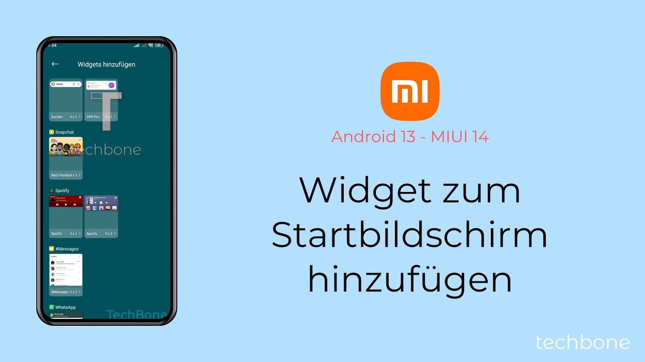 Widget zum Startbildschirm hinzufügen - Xiaomi [Android 13 - MIUI 14] - YouTube