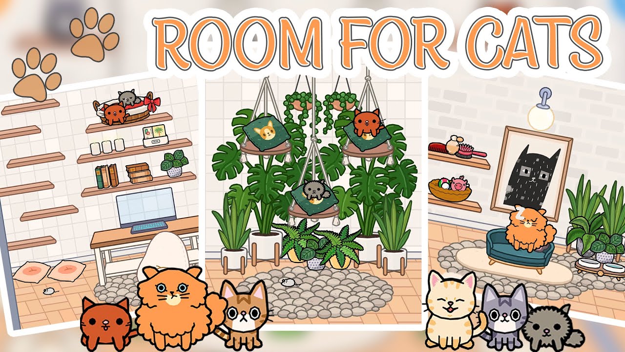 HOUSE FOR CATS🧡🤍| House Ideas | NEW AESTHETIC | Toca Life World - YouTube