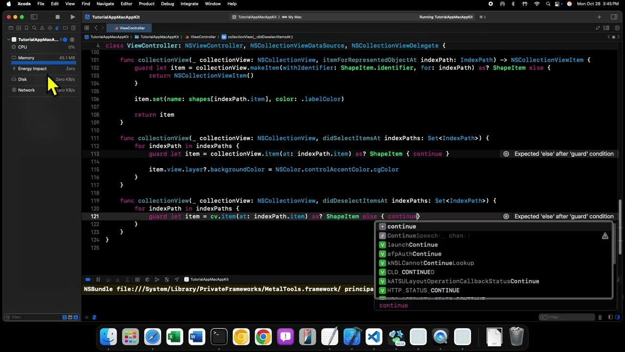 macOS Development with AppKit - 52 - Allowing Selections in a Collection View - YouTube