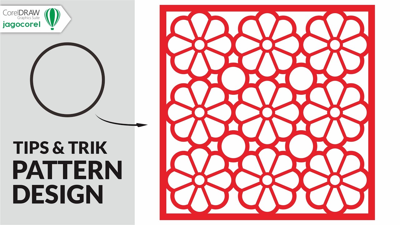 Membuat Pattern Flower Design Dengan Mudah - jago corel - YouTube
