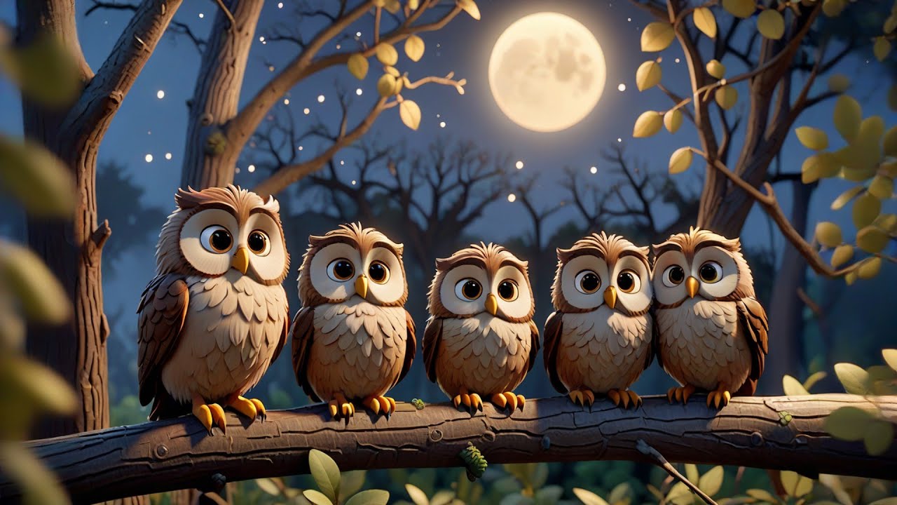 Three Baby Owls Whoo Whoo Whoo | Counting Song for Kids | Nursery ...