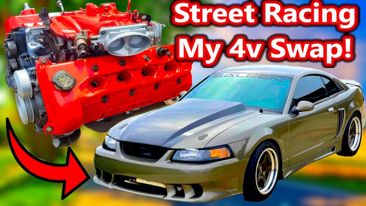 Street Racing My Motor Swapped Mustang Gt - YouTube