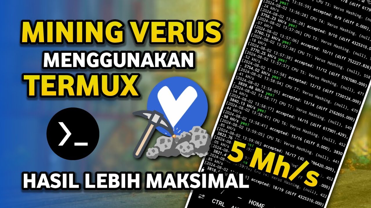 Cara Mining Verus Menggunakan Termux Hasil Lebih Maksimal - YouTube