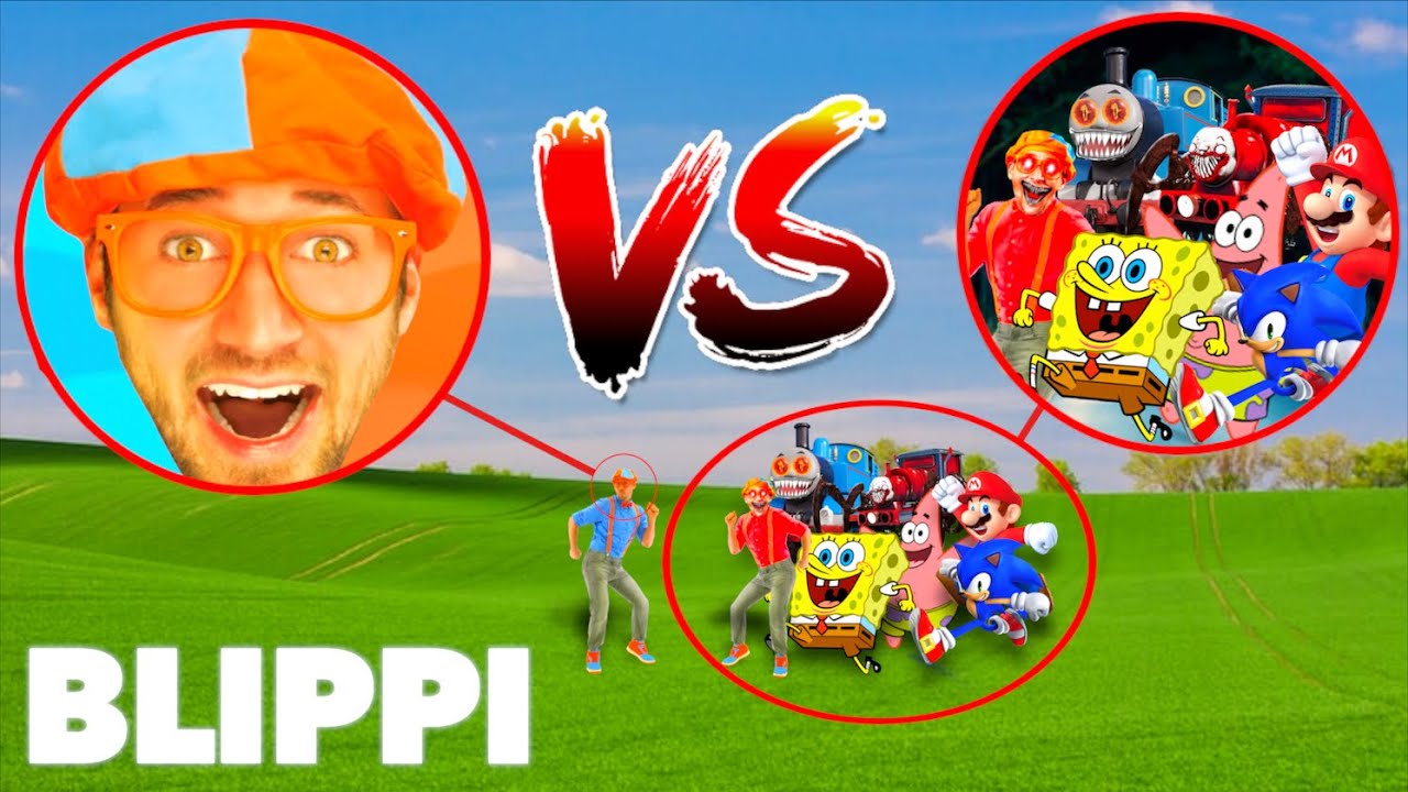 BLIPPI FIGHTS CURSED BLIPPI, CURSED THOMAS, SONIC, & MORE! - YouTube