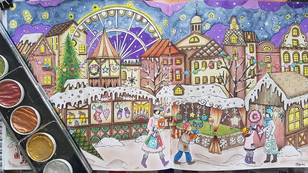Speedcolouring - Mein Winterspaziergang (Rita Berman) - Christmas ...