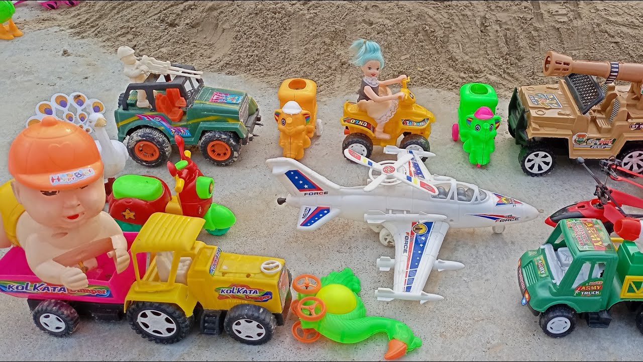 Toy all Gadi Bala Cartoon | toy tractor dumper bus ka video #Amir ...