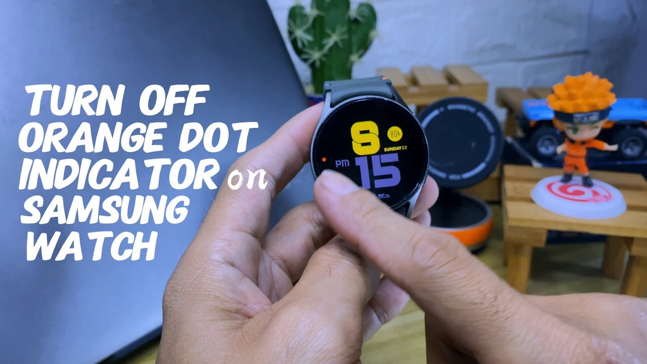 How to remove Orange dot from Galaxy Watch 4 5 6 7 Watch Face - YouTube