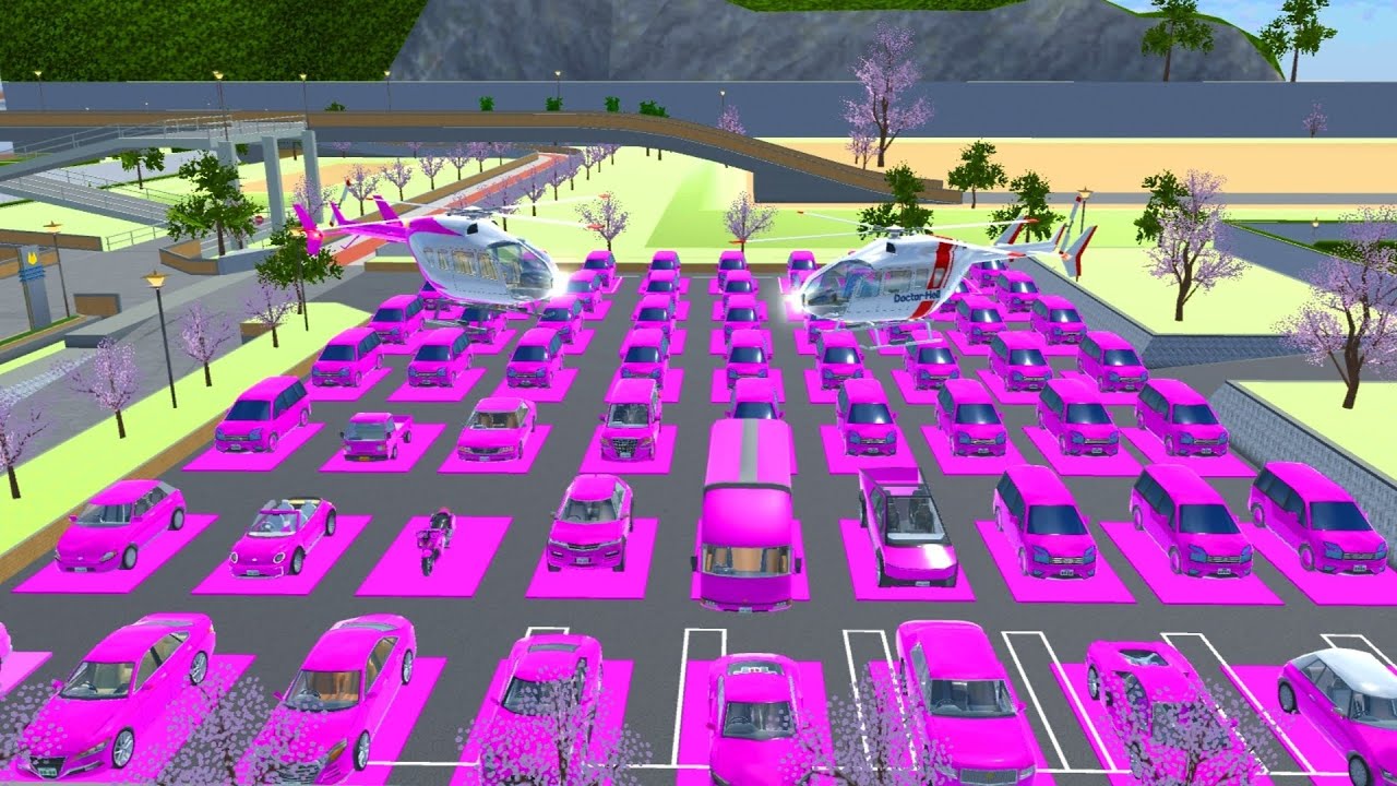 ONE COLOR(PINK)🩷CAR COLLECTION||SAKURA SCHOOL SIMULATOR 💐💝💐 - YouTube