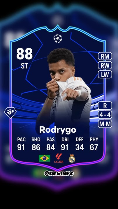 Rodrygo heros in draft to glory POTM FUT UCL#fc24#fut#shorts#potm#ucl - YouTube