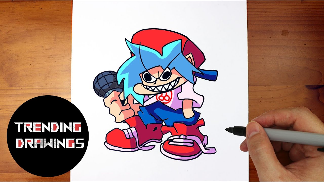 How To Draw FNF Tails Get Trolled - Boyfriend - YouTube