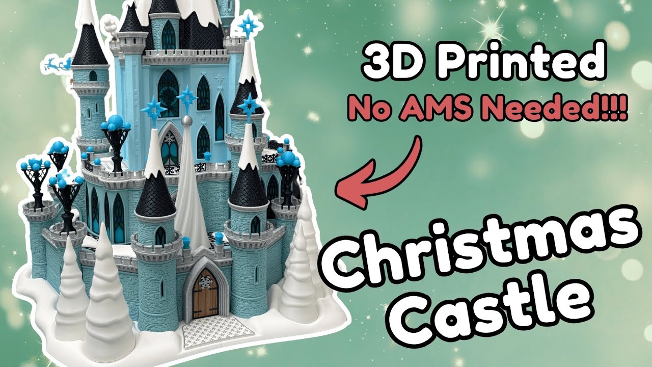 Enchanting 3D Printed Christmas Castle: A Holiday Wonderland - YouTube