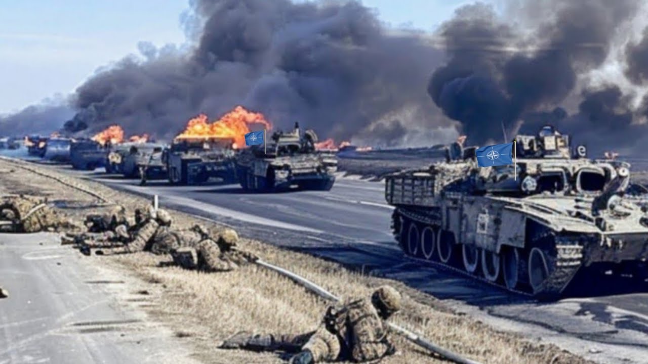 13 Minutes Ago! NATO Convoy of 20 Armored Vehicles Destroyed by Russian ...