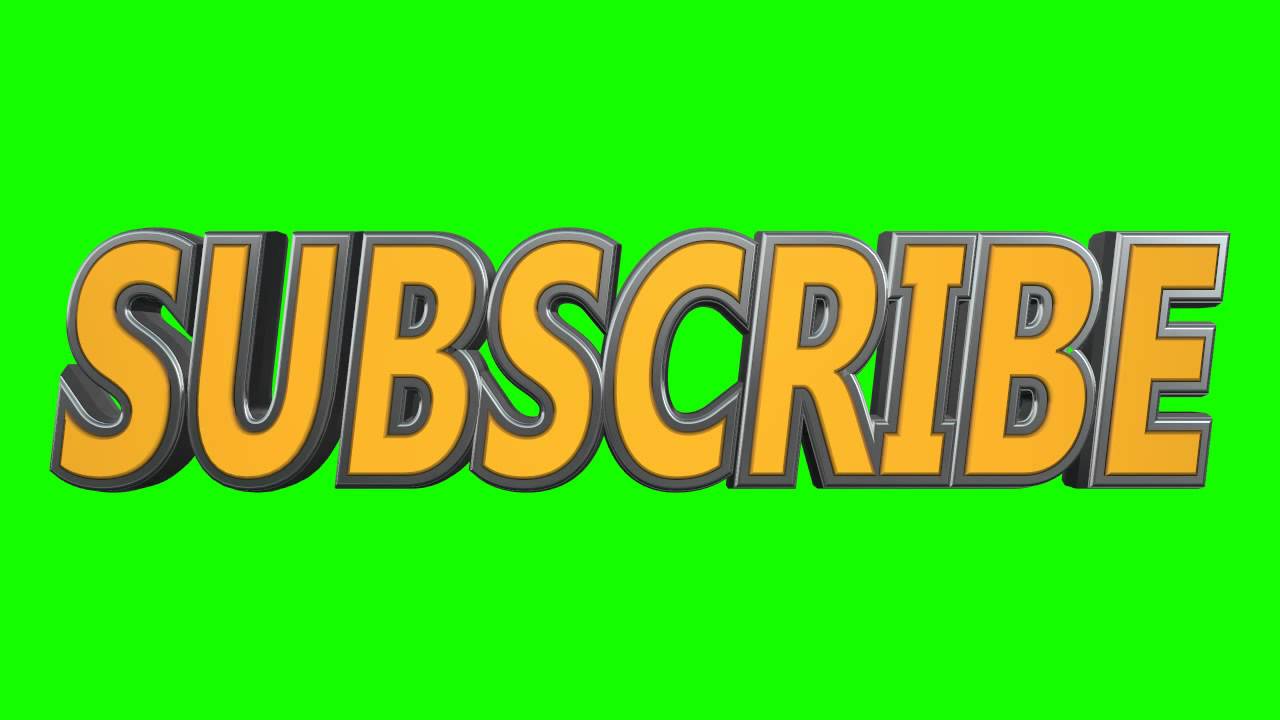 subscribe 3d text in green screen free stock footage - YouTube