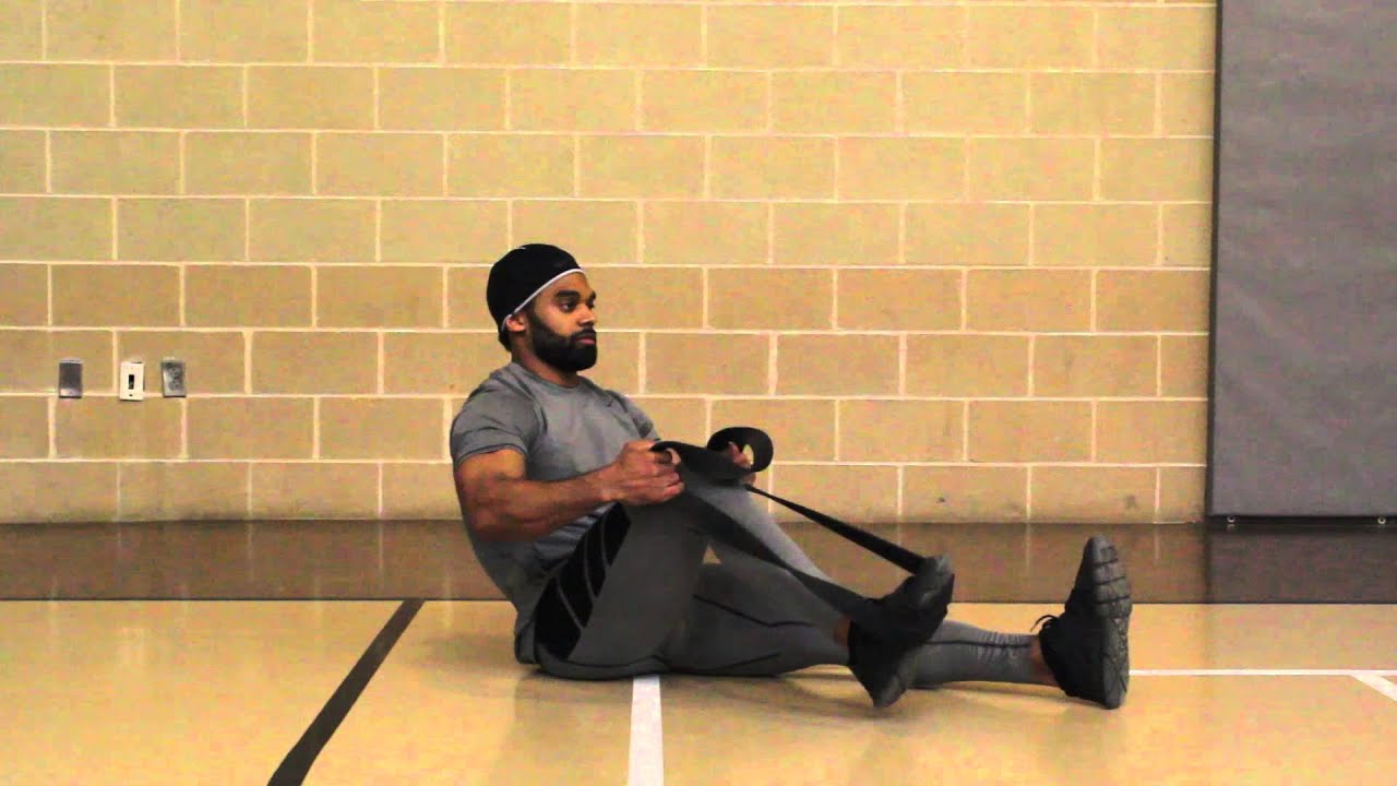 Band Hamstring Dynamic Stretch - YouTube
