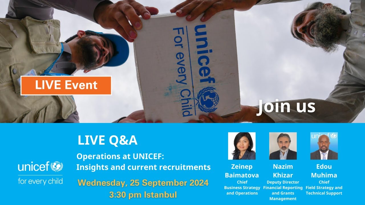 LIVE event: Inside UNICEF Operations - insights and current ...