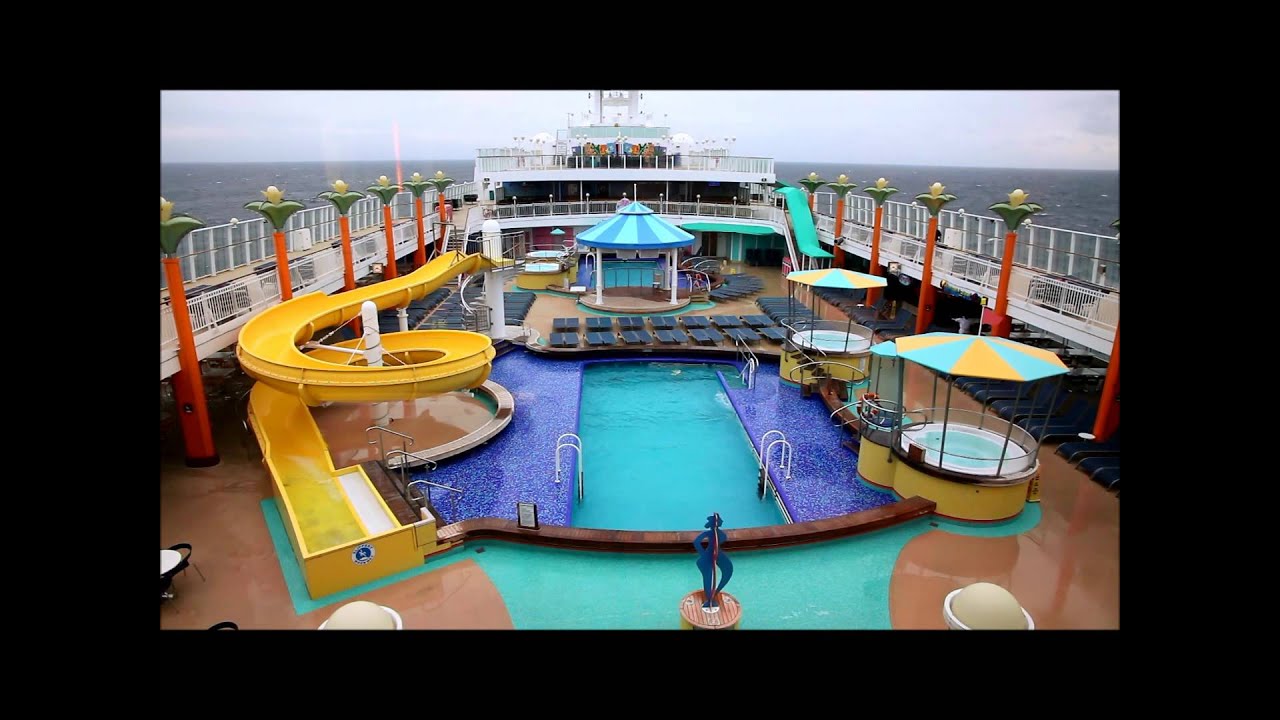 NCL Jewel Pool Waves in Rough Seas - YouTube