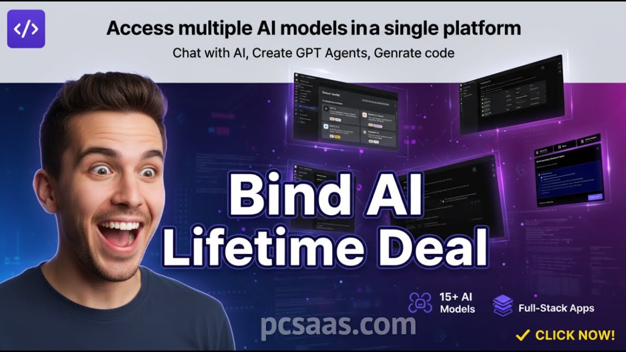 Bind AI Lifetime Deal: Build Full-Stack Apps with 15+ AI Models! - YouTube
