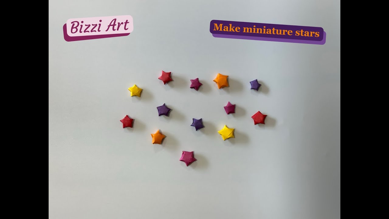 Make miniature stars | Art and Craft with Origami Paper | BizziArt ...