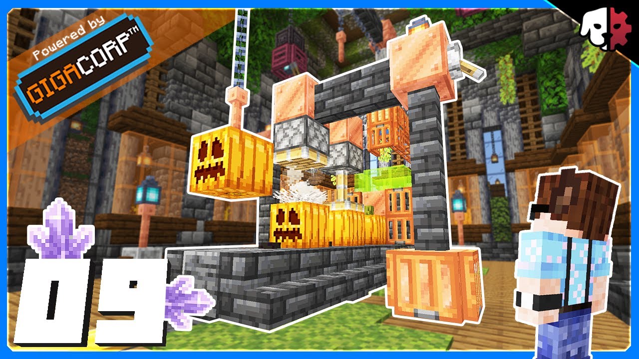MAGICAL PUMPKIN FACTORY! | HermitCraft 9 | Ep 09 - YouTube