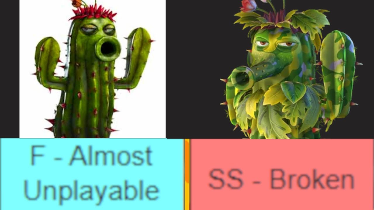 cactus tier list pvz gw2 - YouTube