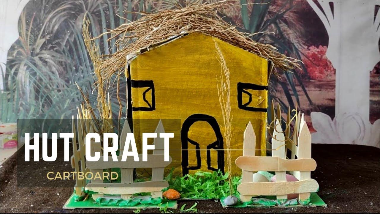 Crafting a Cardboard Hut: DIY Home Project #carft - YouTube