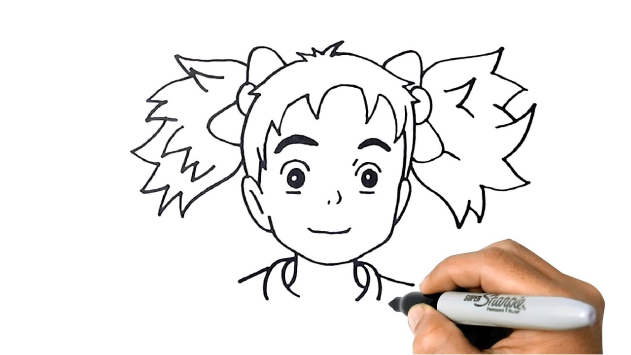 How to DRAW Mary and the Witch's Flower Easy Step by Step - YouTube
