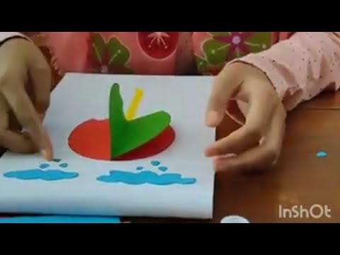 Pembelajaran Edutainment - Membuat dan Menempel Origami Payung - YouTube