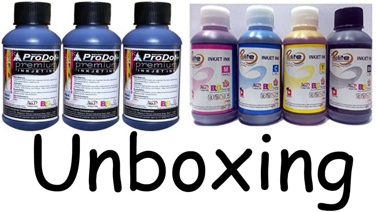 Unboxing ProDot All Inkjet Printers 100 ml Set Of 3 Black Color Ink ...