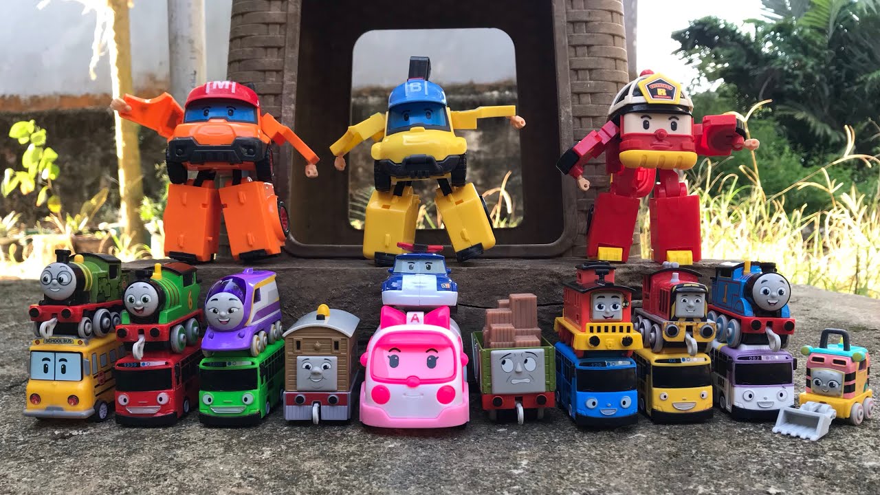 Wadidaw Menemukan Bus Tayo, Gani, Rogi, Lani, Robocar Poli Dan Bucky di ...