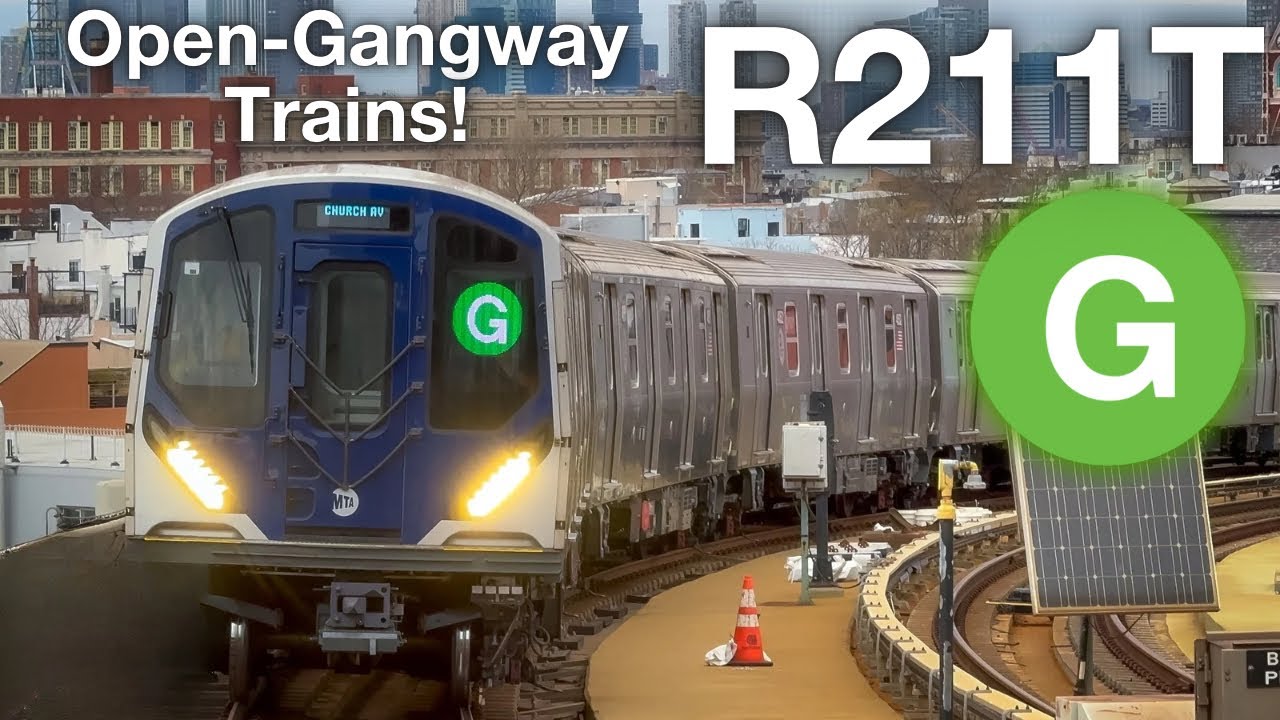 ᴴᴰ⁶⁰ ᴴᴰᴿ NYC Subway: Open-Gangway R211T Subway Cars running on the (G ...