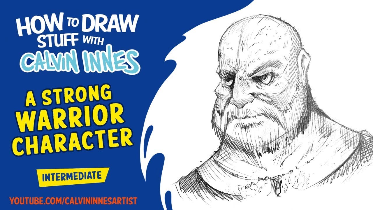 How to Draw: A Strong Warrior Character - YouTube