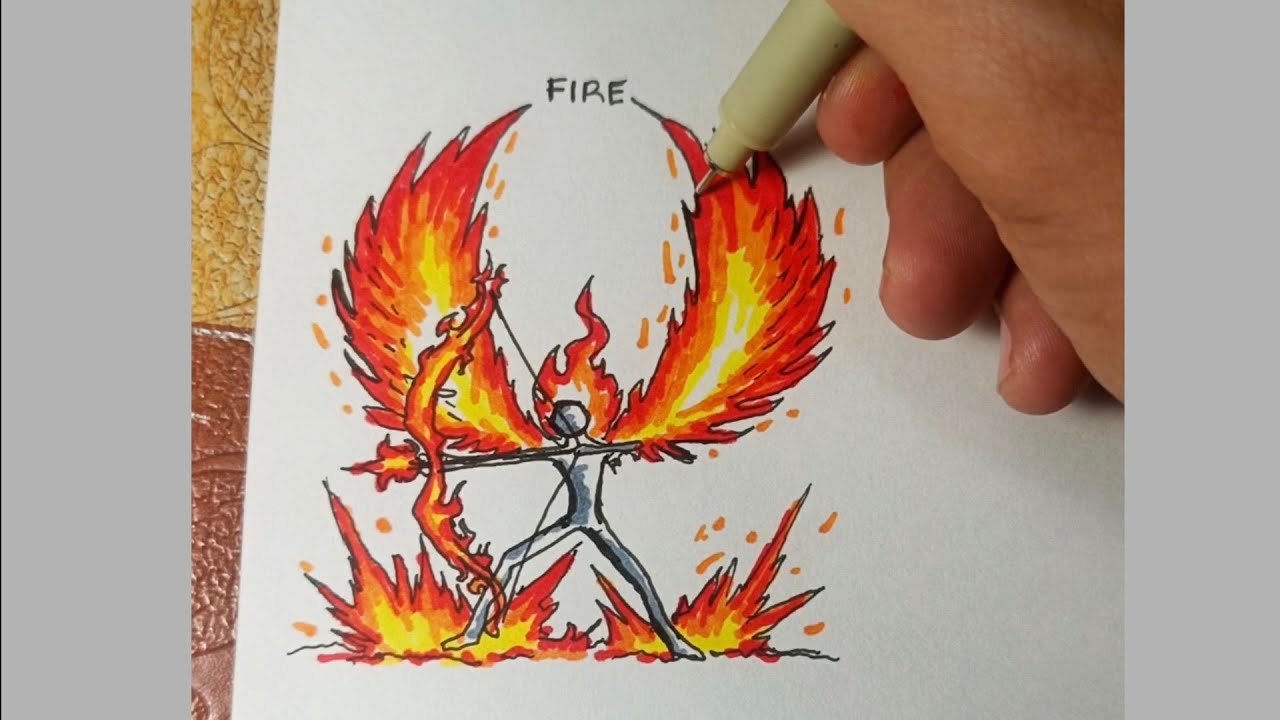 How to Draw the Fire Element Stickman | Step by Step Tutorial - YouTube