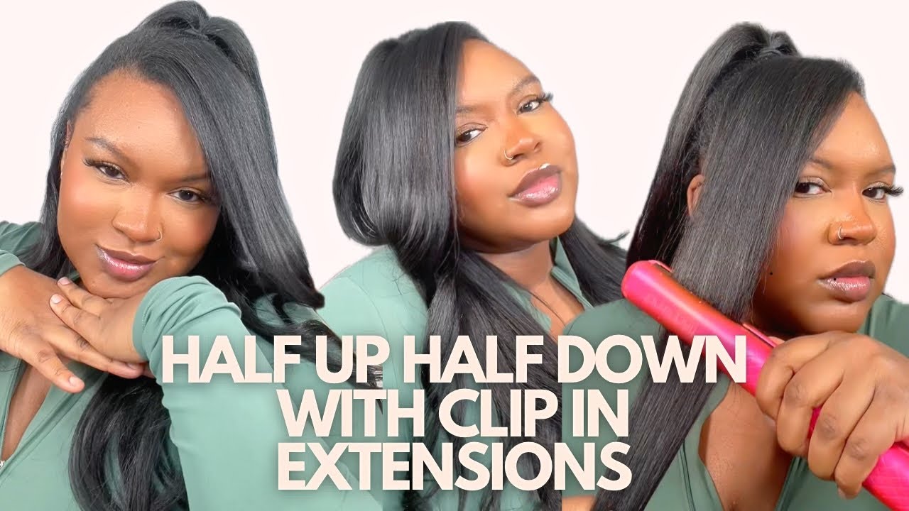 Half Up Half Down Tutorial With Clip In Extensions Using INDIQUE HAIR ...