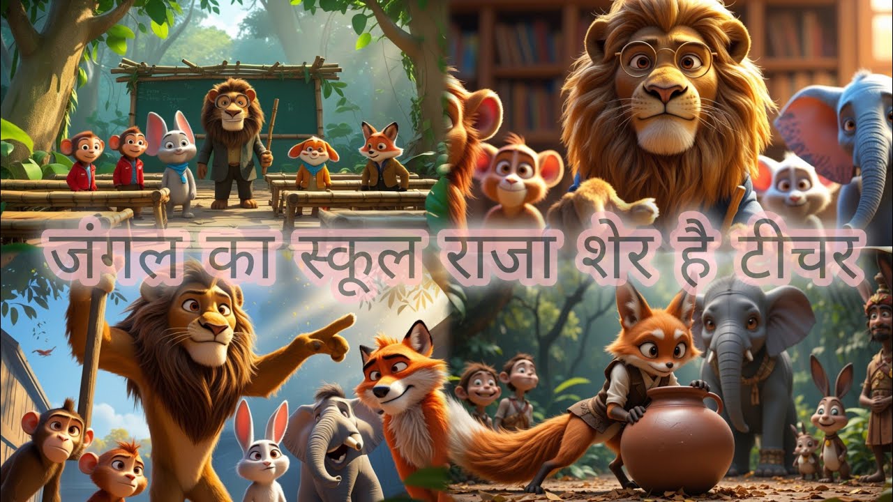 Sher Wala Cartoon | जंगल का राजा शेर बना टीचर! 🦁📚 | जानिए क्या सिखाता ...