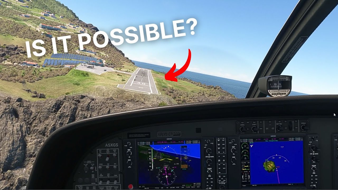 Landing At The Shortest Runway In The World! | Saba Airport | MSFS 2024 ...