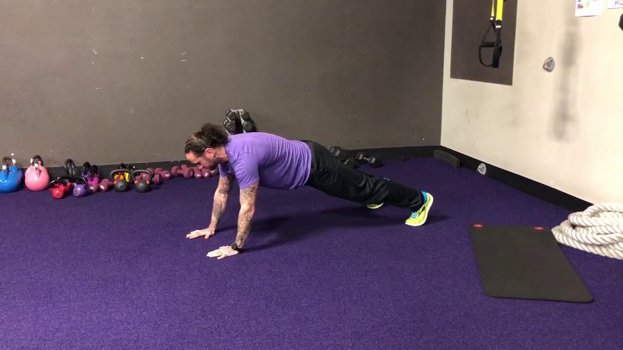 Bird dog (push up position) - YouTube