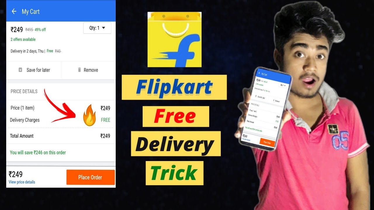 how to get free delivery on flipkart || how to remove delivery charges ...