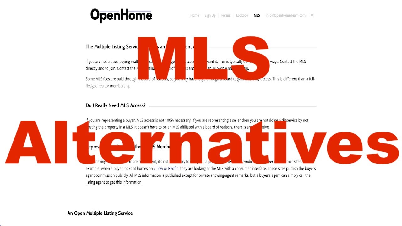 You Don't Need the Multiple Listing Services (MLS) - Alternatives to ...