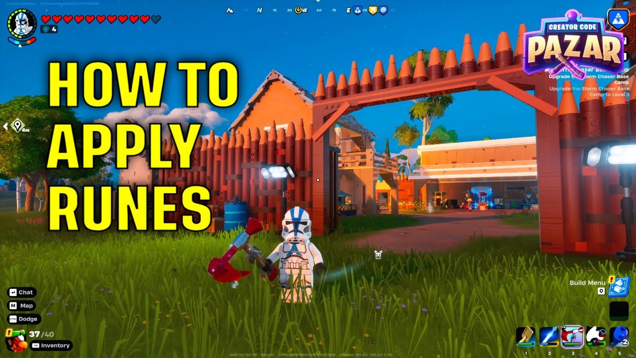 How to Apply a Rune to Your Weapon in Lego Fortnite Quick guide - YouTube