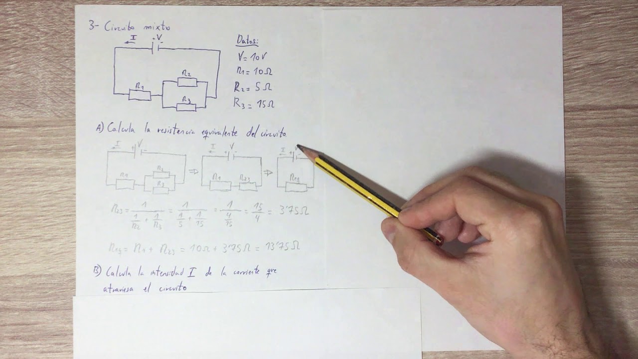 ¿Cómo resolver un circuito mixto? Ejemplo 1 (Simple) - YouTube