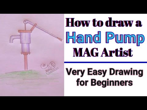 How to draw a Hand Pump//Easy Drawing for Beginners//Hand Pump Drawing ...