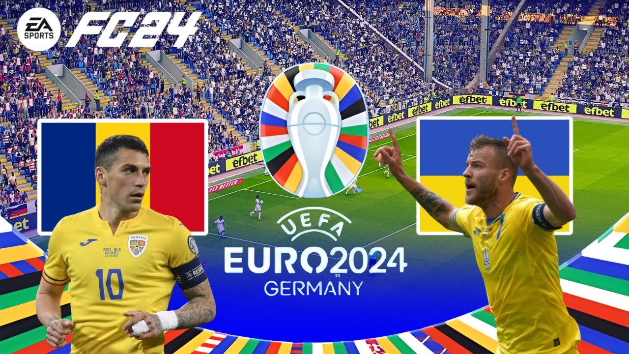 🔴 Romania vs Ukraine | UEFA European Championship 2024 | FC 24 Gameplay ...