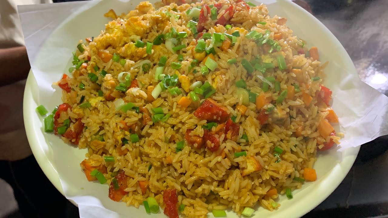 Delicious Double egg Chicken fried rice Street food | Indian street ...