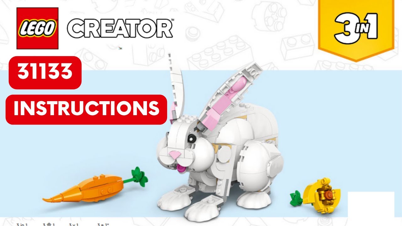 Building instructions for 31133, White Rabbit, LEGO® Creator (Book 1 ...