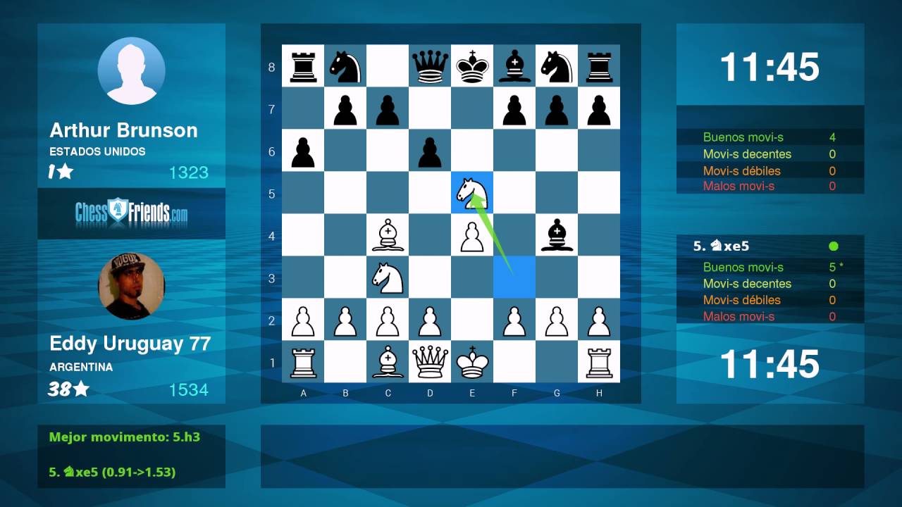 Chess Game Analysis: Eddy Uruguay 77 - Arthur Brunson : 1-0 (By ...