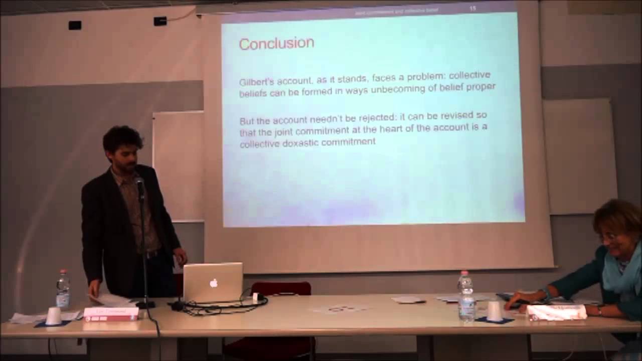 SRSSP - Leo Townsend "Joint commitment and collective belief: a ...