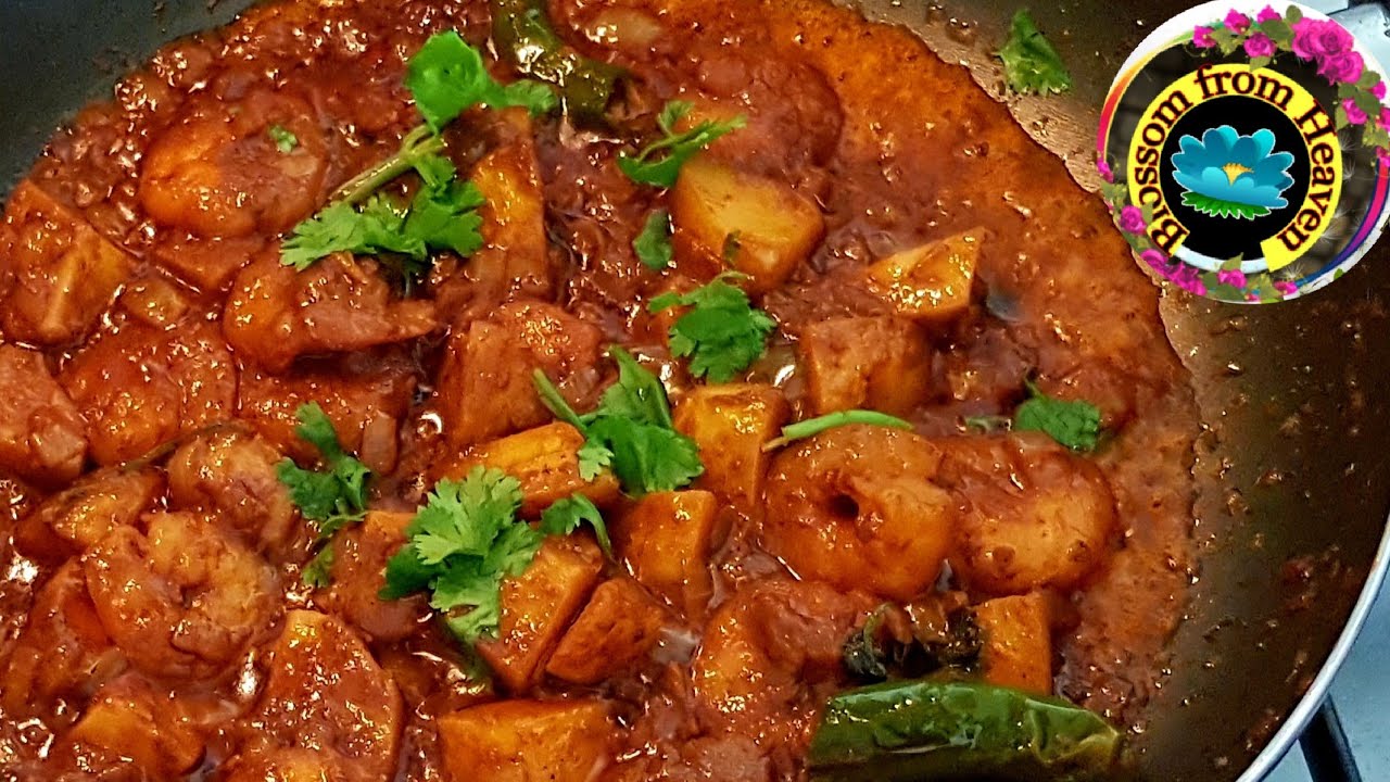 Prawn Potato masala thokku..Prawn recipe...SEAFOOD RECIPE.. - YouTube