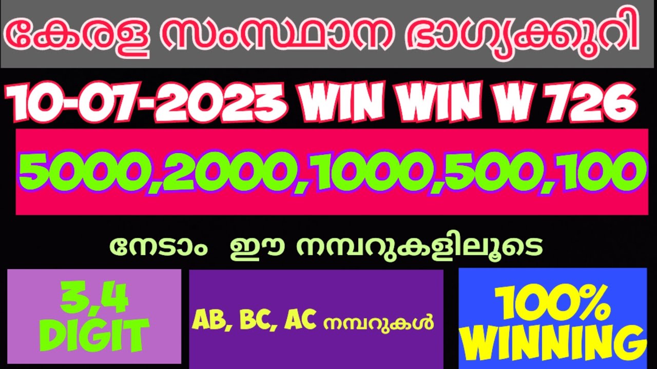 LOTTERY GUESSING NUMBER | WIN WIN W 726 CHANCE NUMBERS - YouTube