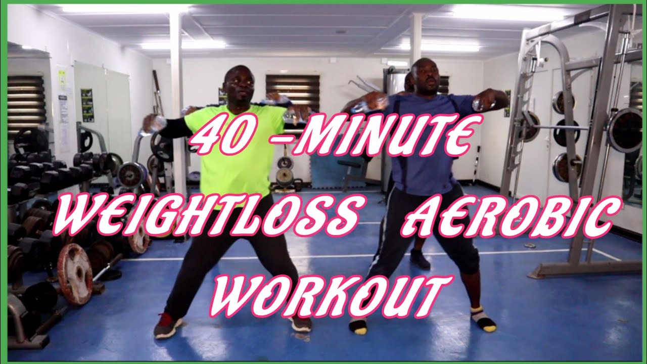40 Minute WeightLoss Aerobic Workout _ Light Weights - YouTube