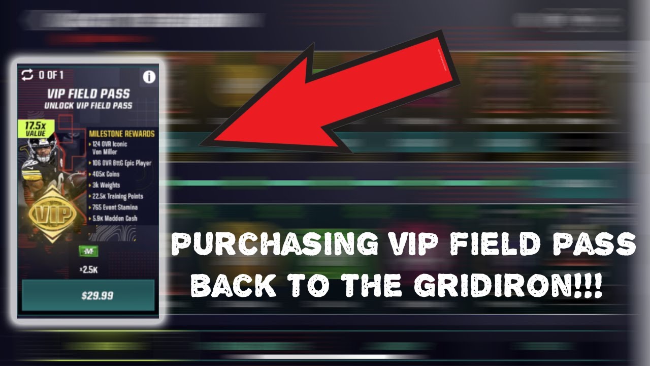 Madden Mobile 23 BUYING VIP FIELD PASS BACK TO THE GRIDIRON ...
